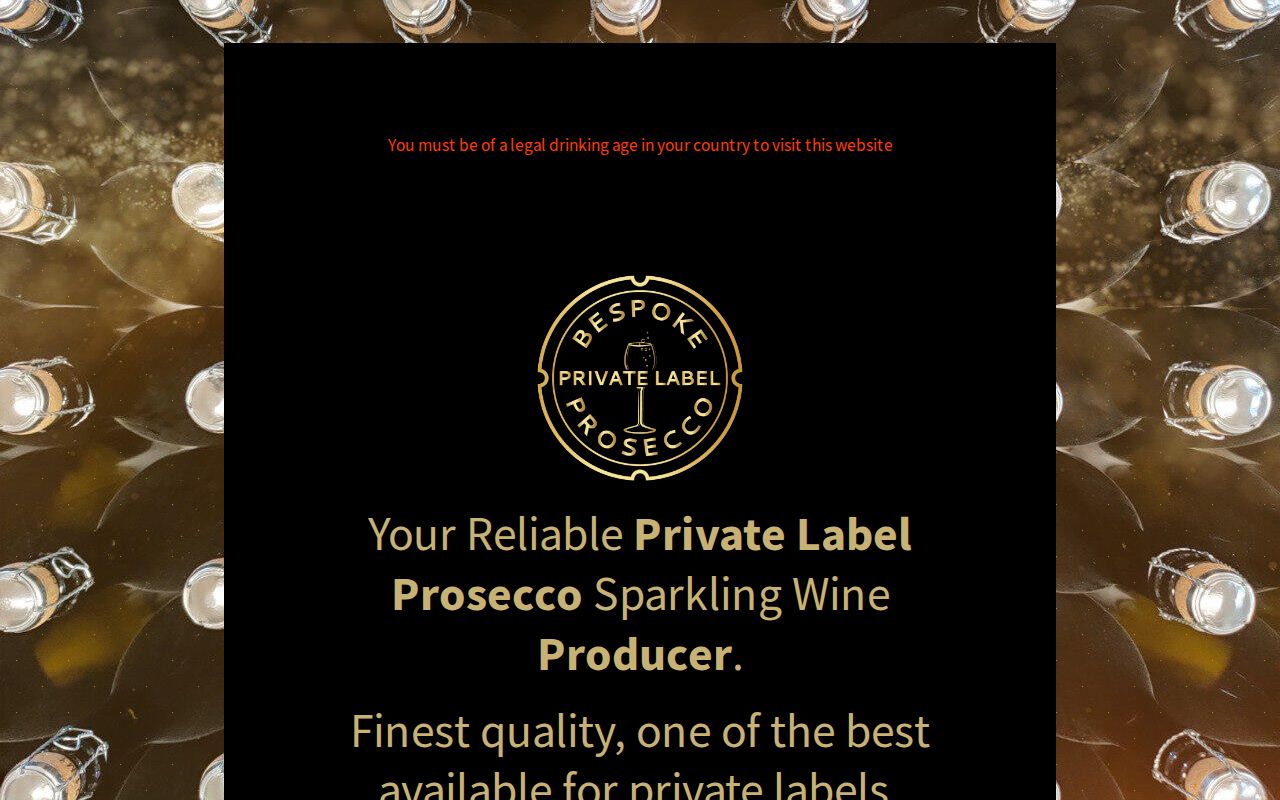 Bespoke Prosecco - Your Reliable Private Label Prosecco Producer